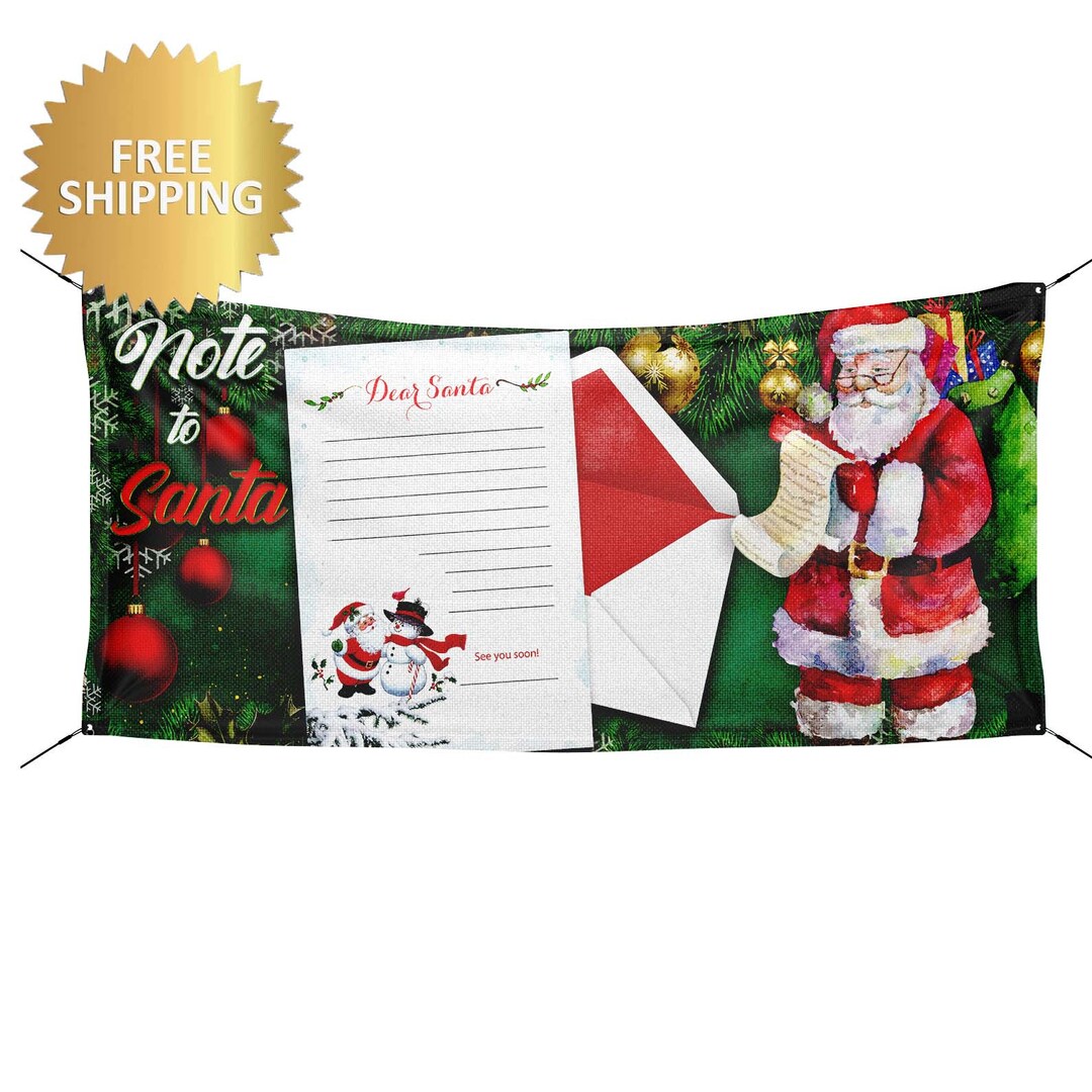 Note From Santa Banner, Take a Photo With Santa Banner, Meet Santa Here ...