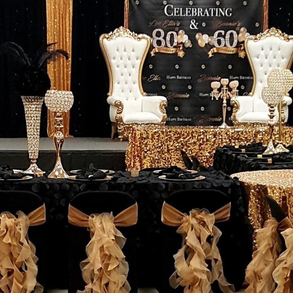 30th Birthday Backdrop Black is King Backdrop Black is King Step and ...