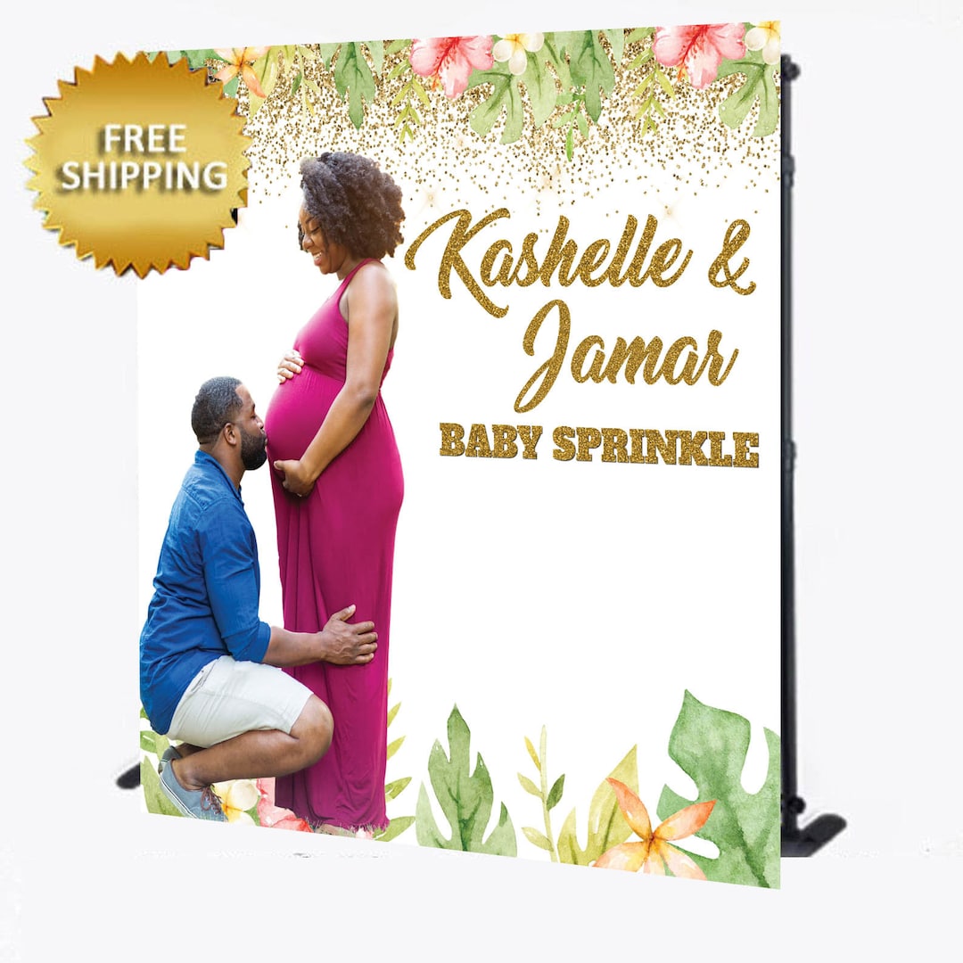 Custom Photo Backdrop, Baby Shower Backdrop, Baby Shower Step and ...
