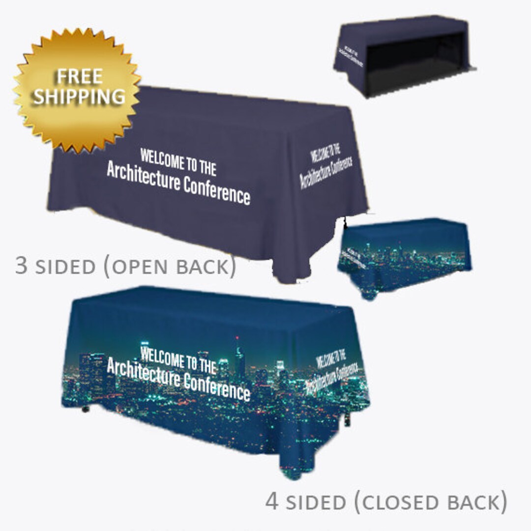 Table Cover for Expos, Personalized With Your Company Logo, Table ...