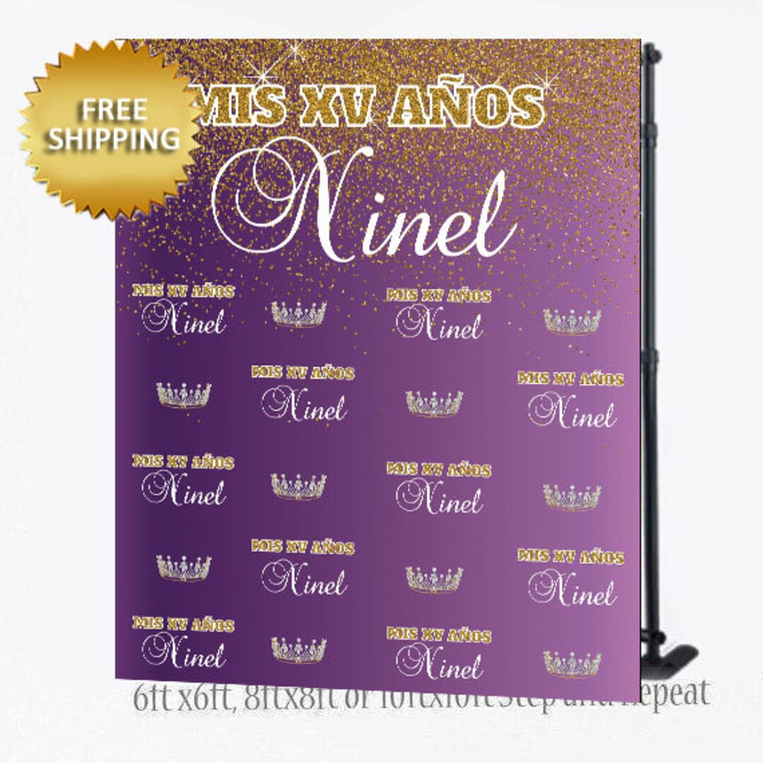 Quince Backdrop, Quince Step and Repeat Backdrop, Mis Anos Birthday ...