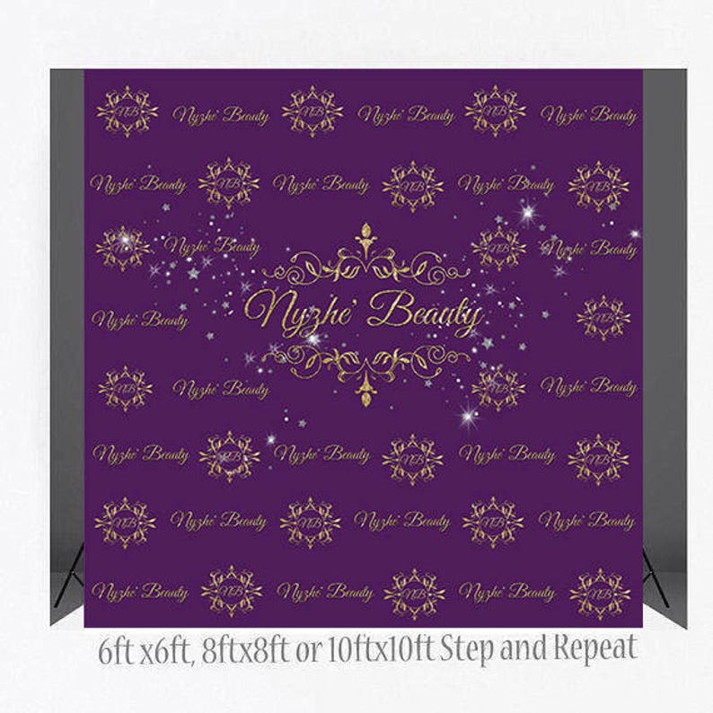 Custom 8x8 FEET Photo Booth Backdrop Step and Repeat Photo - Etsy