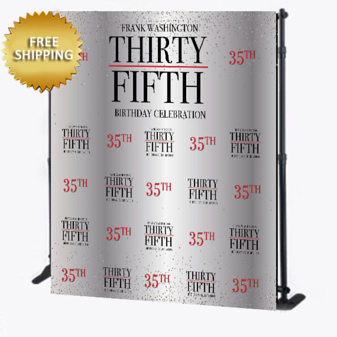 Birthday Backdrop, Birthday Step and Repeat, Birthday Photo Booth, 30th ...