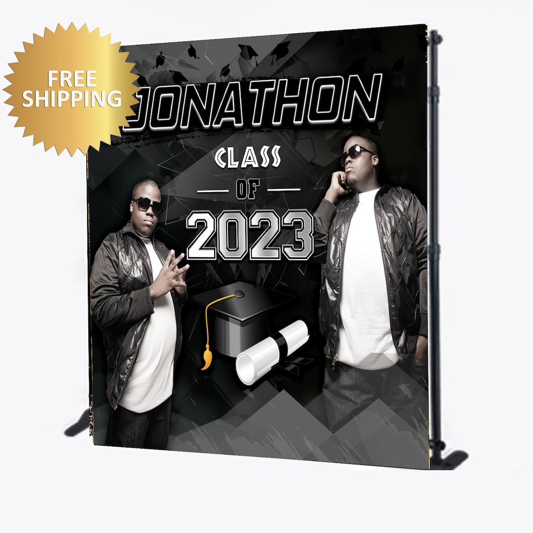 Photo Graduation Backdrop, Class of 2023 Backdrop, Class 2023 Step and ...