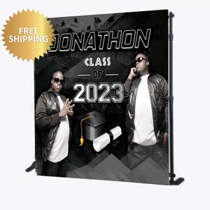 Photo Graduation Backdrop, Class of 2023 Backdrop, Class 2023 Step and ...