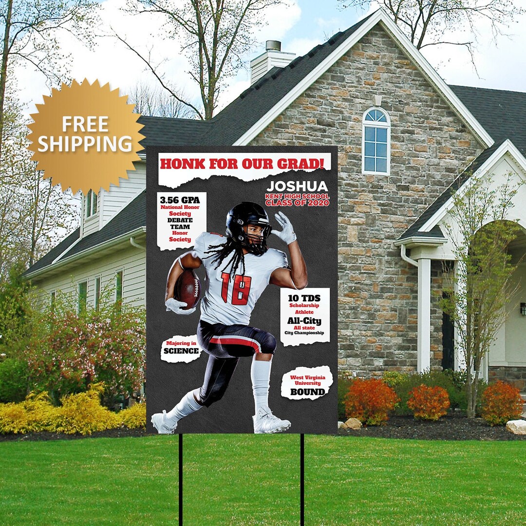 Graduation Yard Sign, Honk for Grad Sign, Graduation Lawn Sign ...