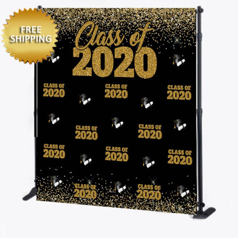 Graduation Step and Repeat, Class of 2020 Backdrop, Graduation ...