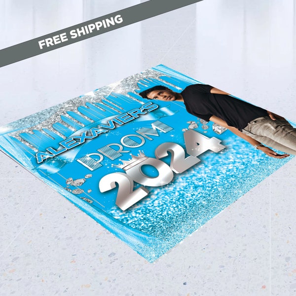 Prom Backdrop Silver and Blue - Etsy