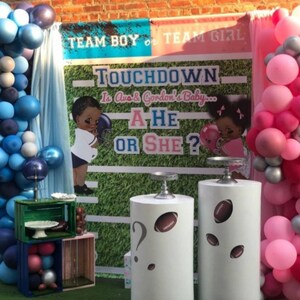 Team Boy Backdrop Football Theme Step and Repeat Team Boy or - Etsy