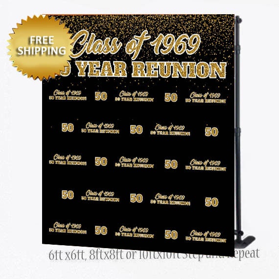 Class Reunion Step and Repeat Class Reunion Backdrop 8x8 Step and ...