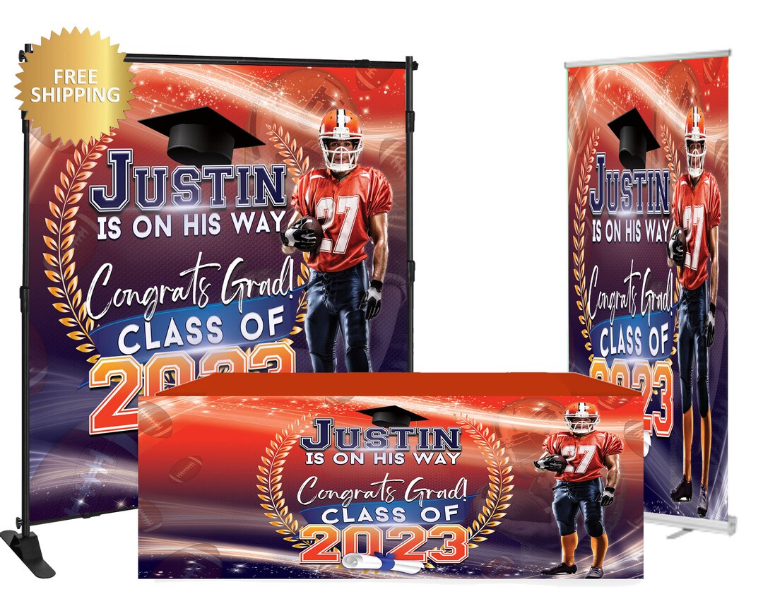 Graduation Bundle Custom Retractable Banner Table Banner Pop up Shop ...