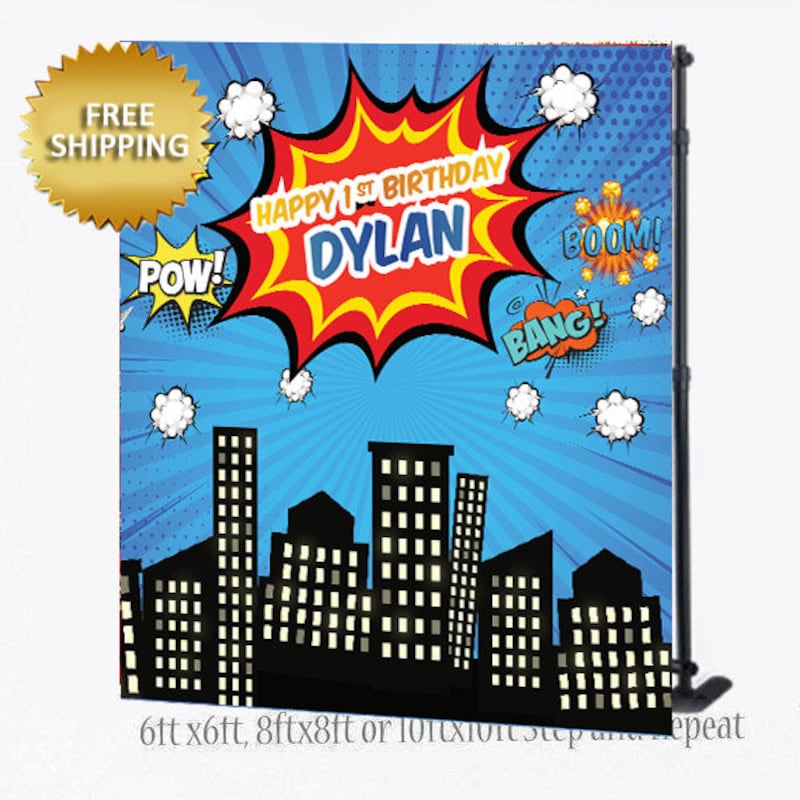 Superhero Backdrop - Etsy