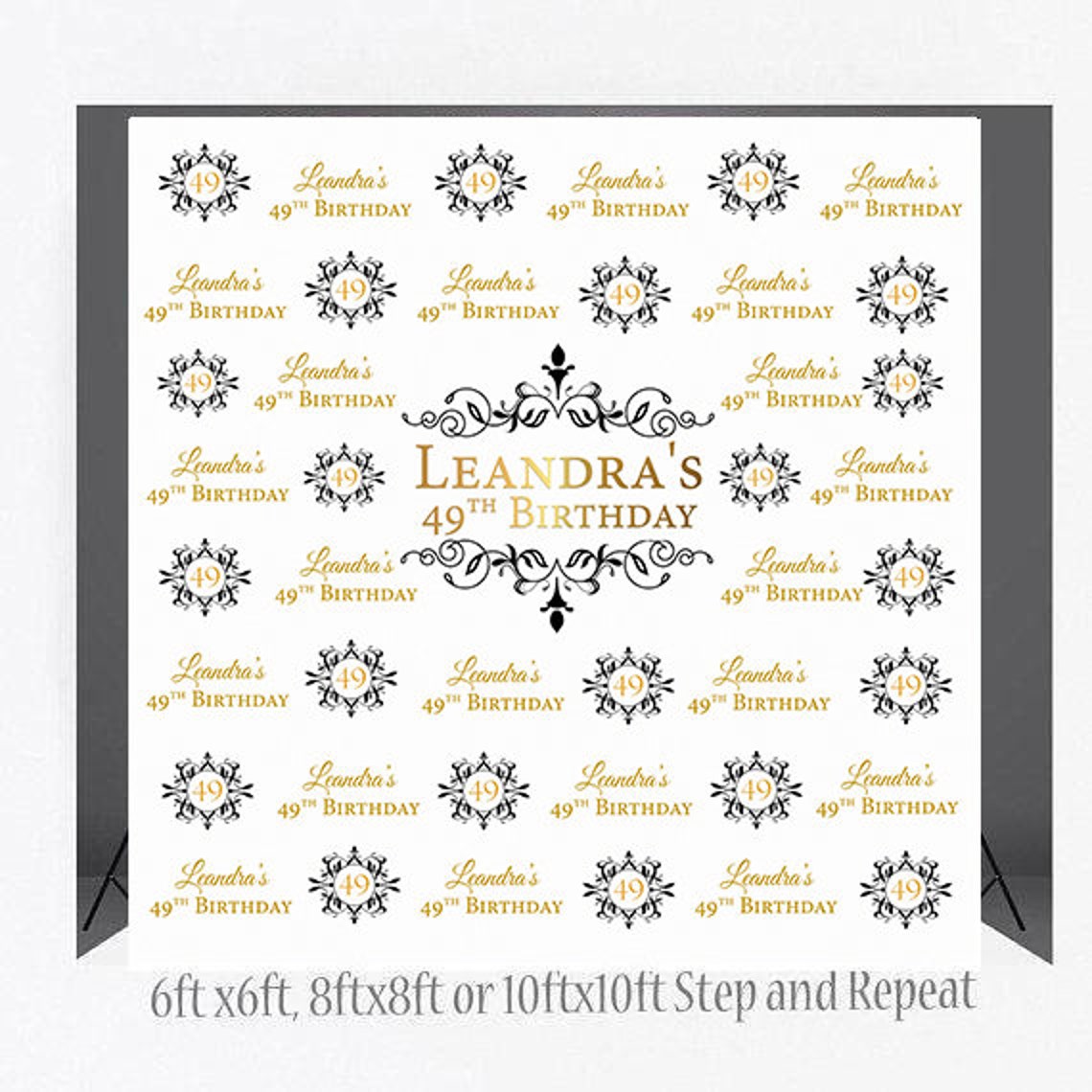 Custom 8X8 Photo Booth Backdrop Custom Step and | Etsy