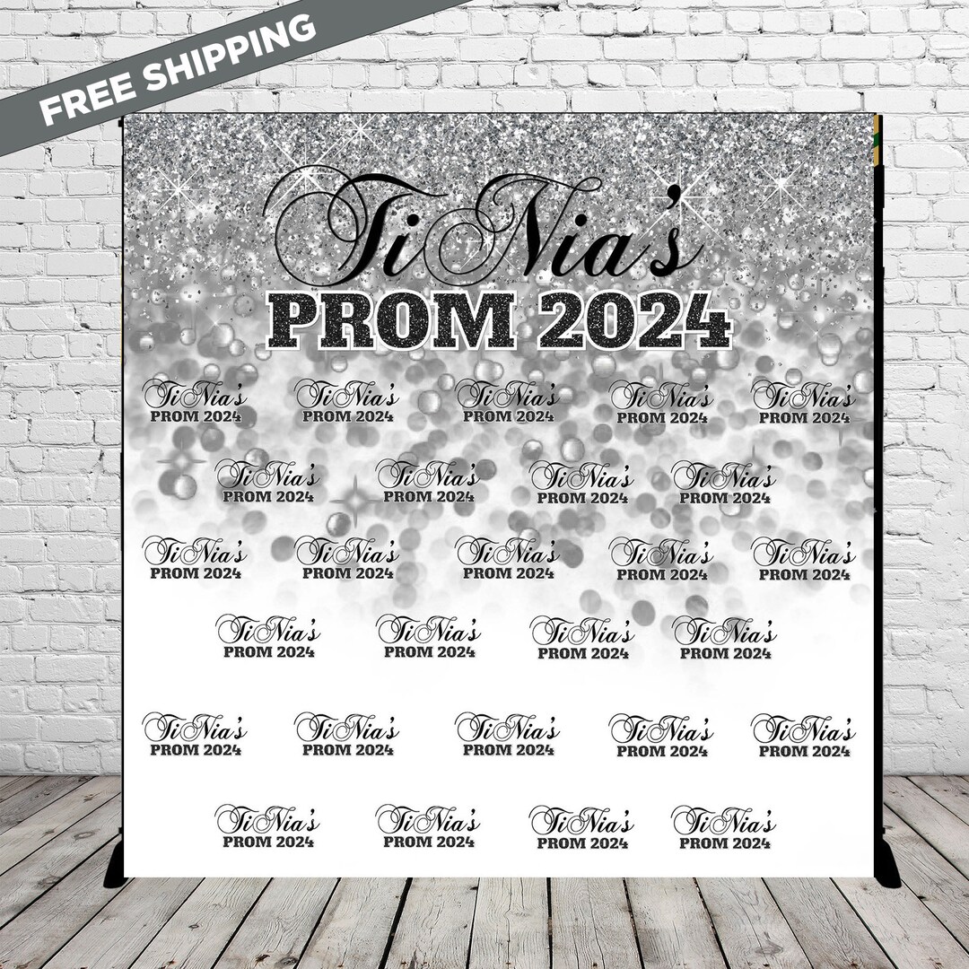 Silver Prom Step and Repeat,prom Step and Repeat, Sweet 16 Step and ...