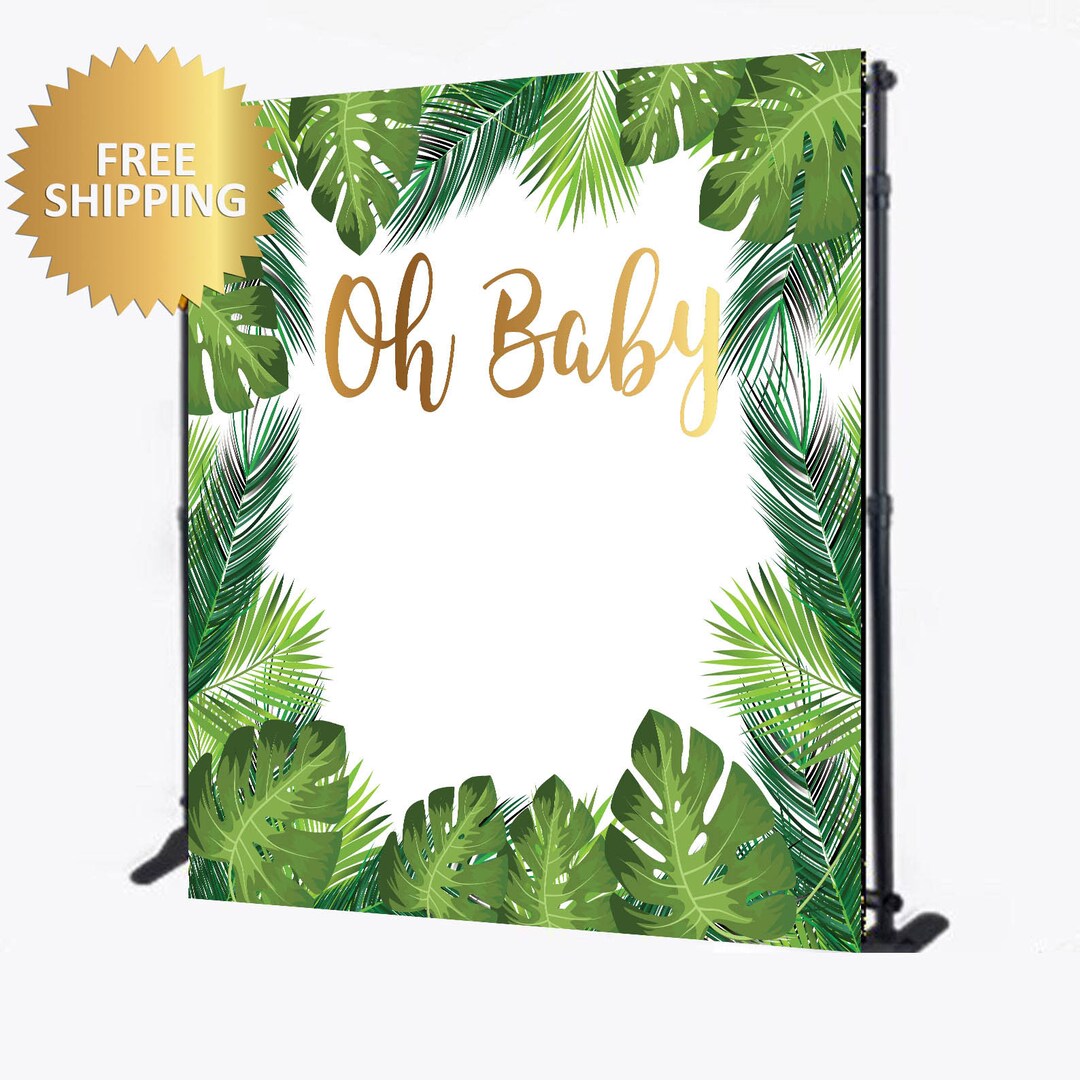 Baby Shower Backdrop, Oh Baby Backdrop, Birthday Backdrop, Baby Shower ...