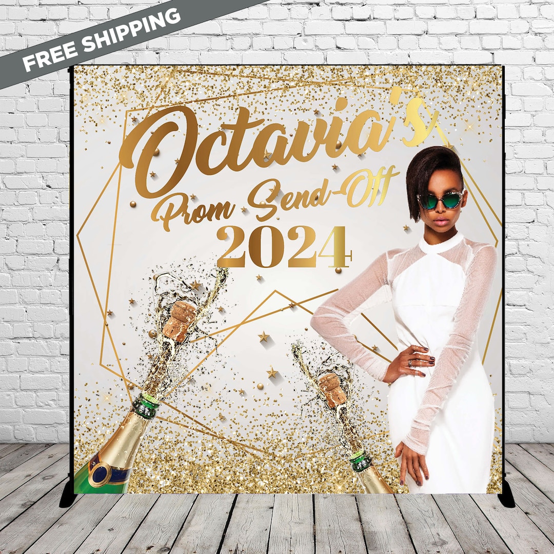 Prom Backdrop, Prom Step and Repeat, Prom Send off Banner, Birthday ...
