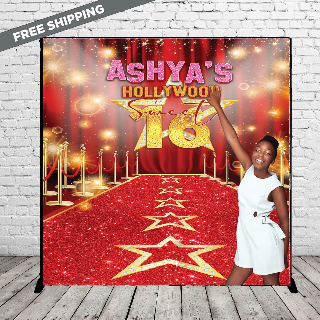 Birthday Backdrop, Birthday Step and Repeat, Sweet 16 Backdrop, Photo ...
