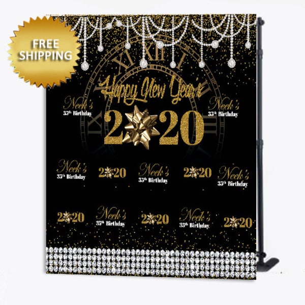 New Years Backdrop - Etsy