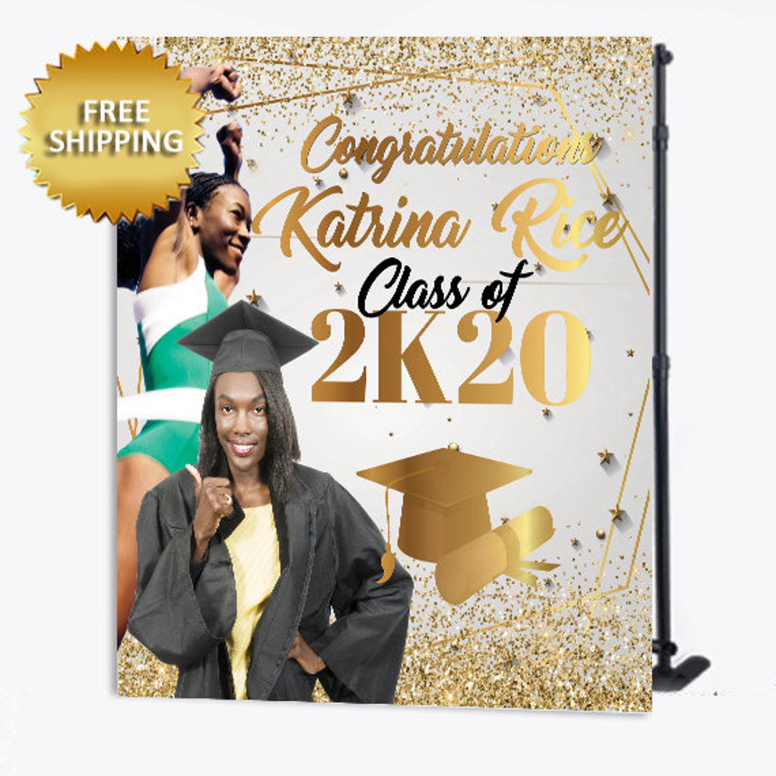 Graduation Backdrop Graduation Step and Repeat Prom - Etsy