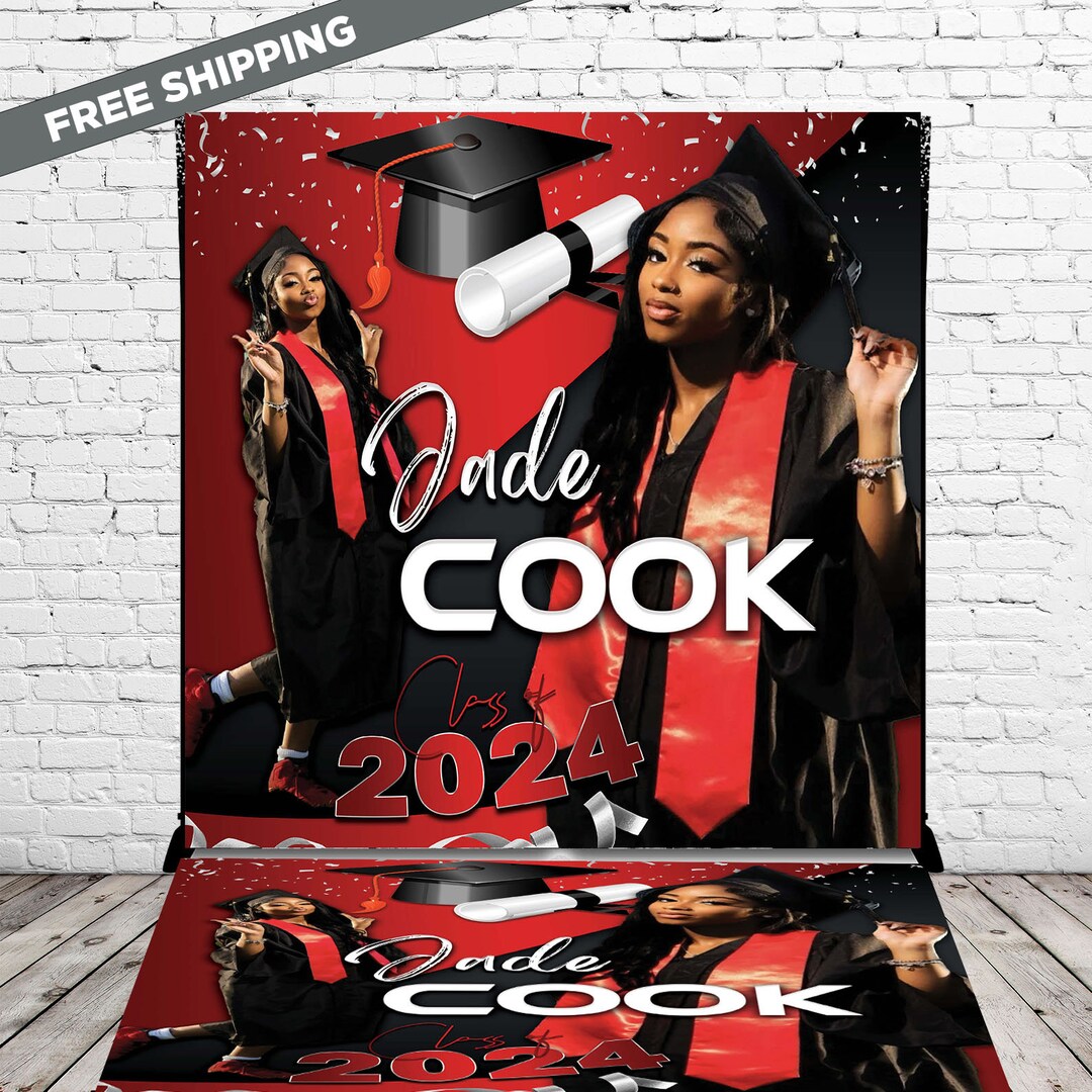 Graduation Step and Repeat, Backdrop Decal, Custom Backdrop, Bundle ...