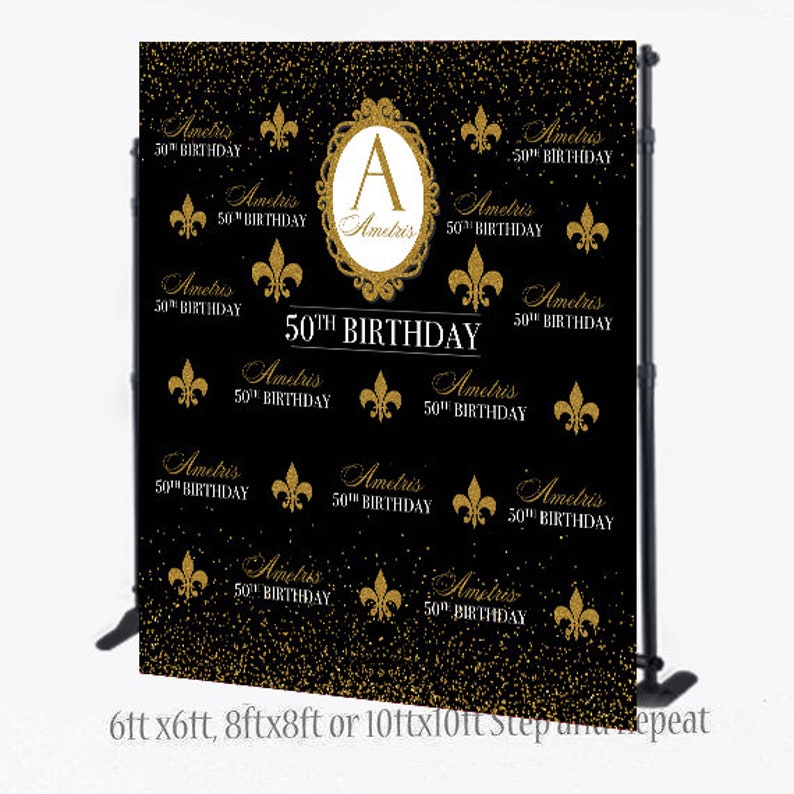 Who Dat Photo Birthday Backdrop Fleur De Lis Backdrop New Orleans ...