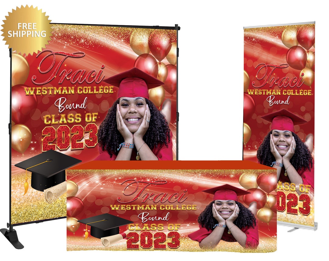 2023 Graduation Backdrop, Graduation Step Repeat, Graduation Bundle ...