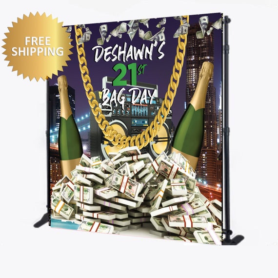 Hip Hop Backdrop Money Backdrop Money Step and Repeat 90s | Etsy