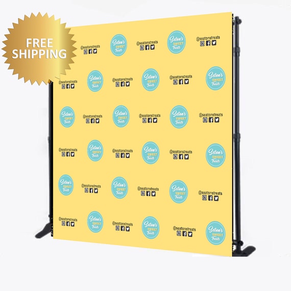 Logo Backdrop Custom Logo Step and Repeat Backdrop Logo Step | Etsy