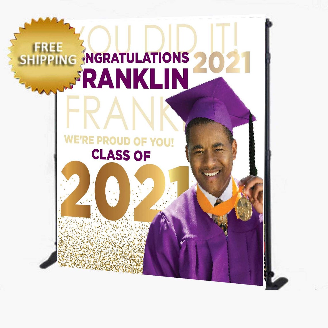 Graduation Step and Repeat Class of 2021 Backdrop Graduation - Etsy