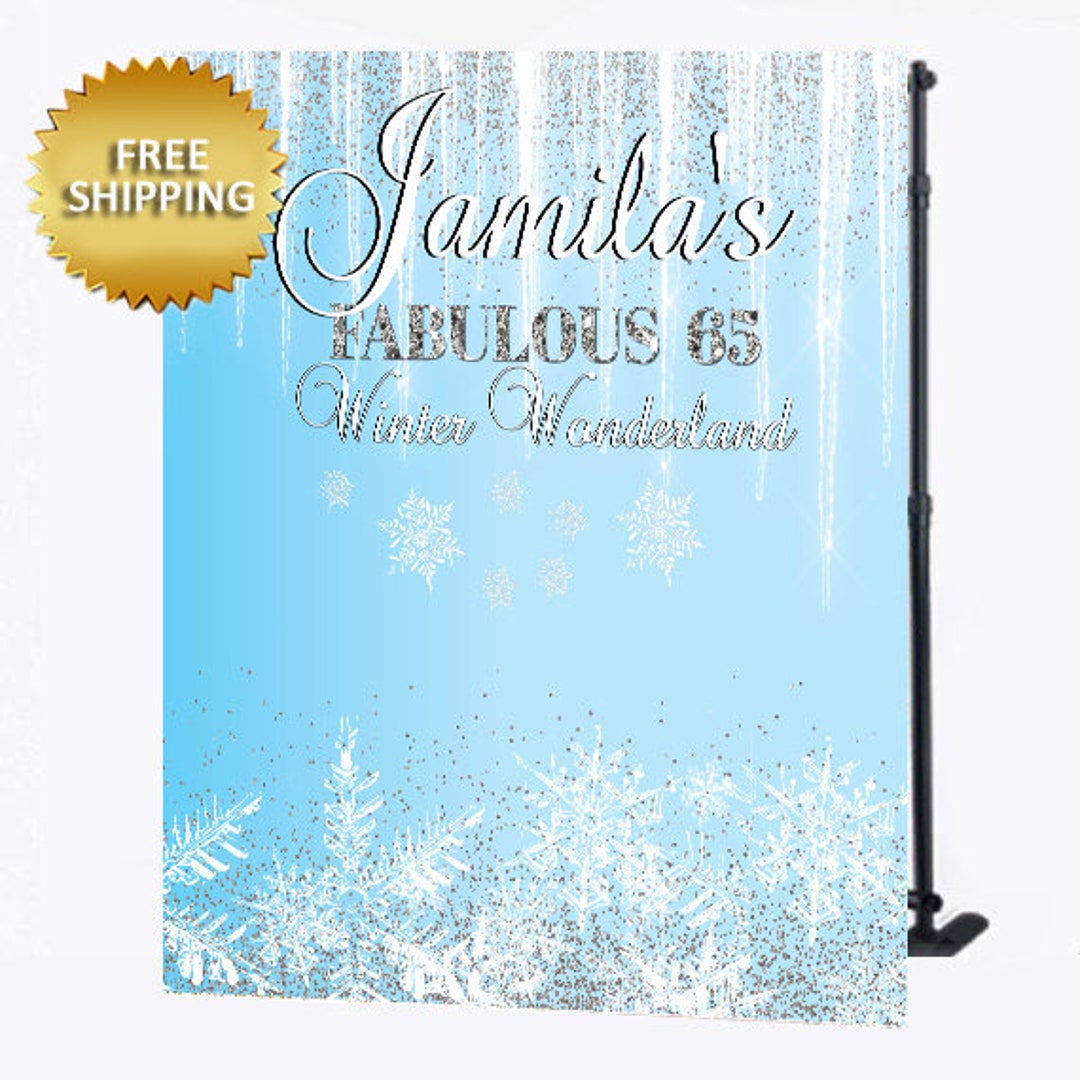 Winter Wonderland Backdrop, Winter Wonderland Step and Repeat Backdrop ...