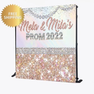 Prom Backdrop, Birthday Backdrop, Rose Gold Backdrop, Rose Gold Prom ...