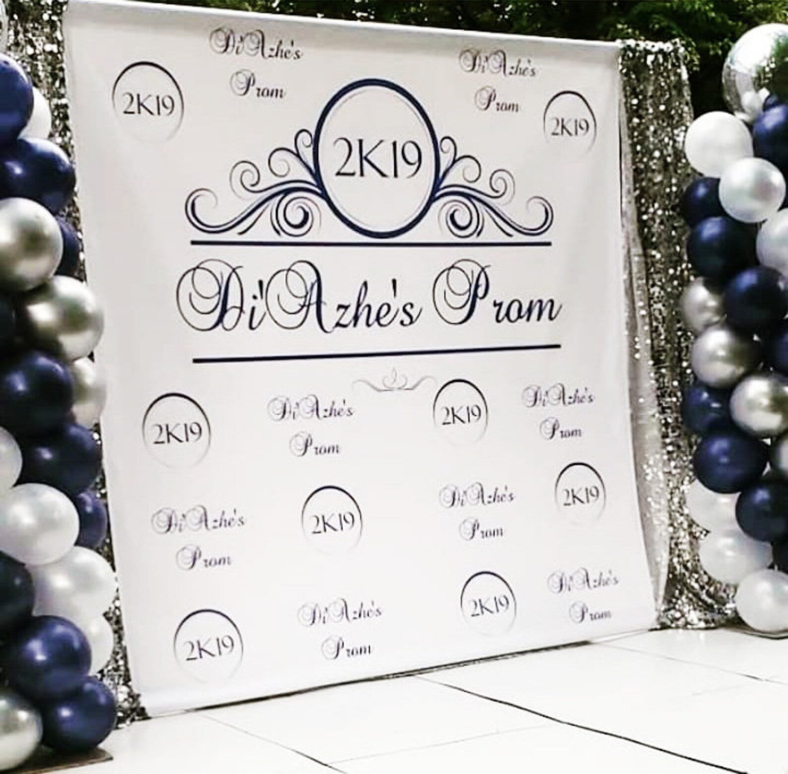 Prom Backdrop Prom Step and Repeat Prom Banner Black and - Etsy