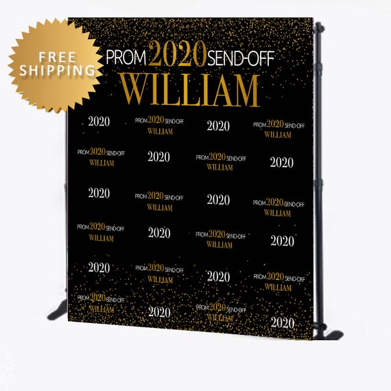 Prom Backdrop Prom Ideas Prom Step and Repeat Backdrop Gold | Etsy