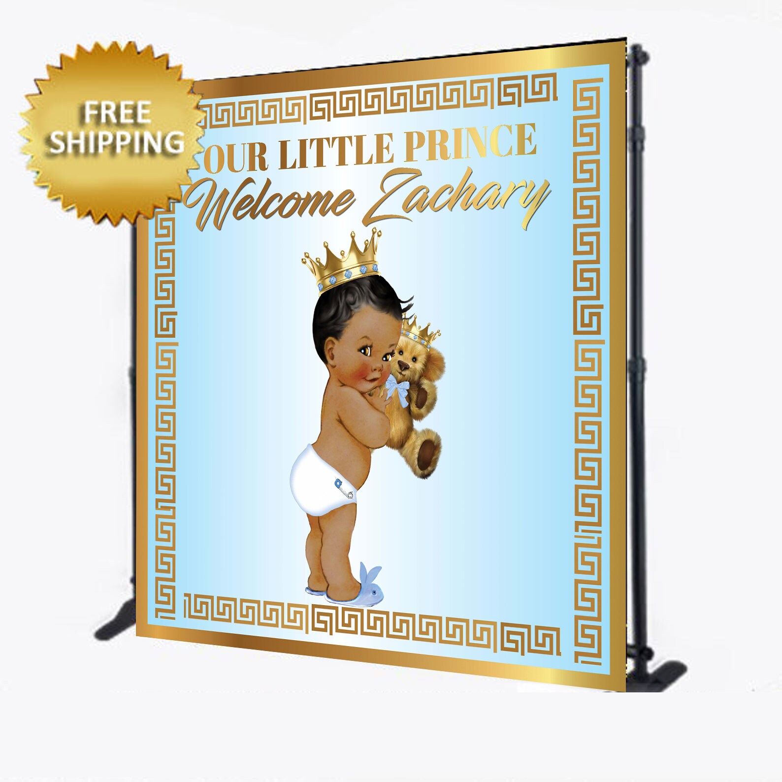 1st Birthday backdrop Prince Backdrop Our little Prince | Etsy