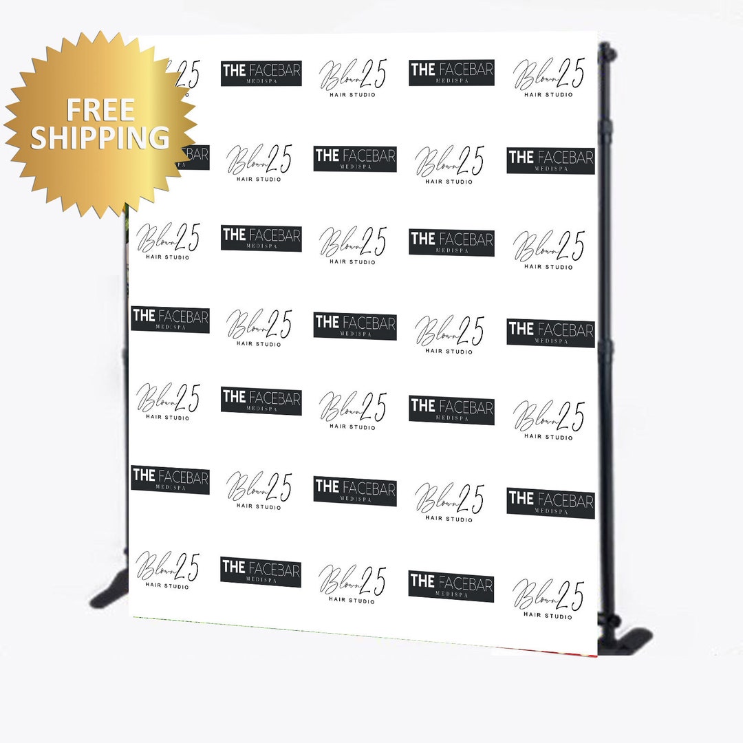 8x8 Step and Repeat, Logo Backdrop, Business Backdrop, Business Step ...