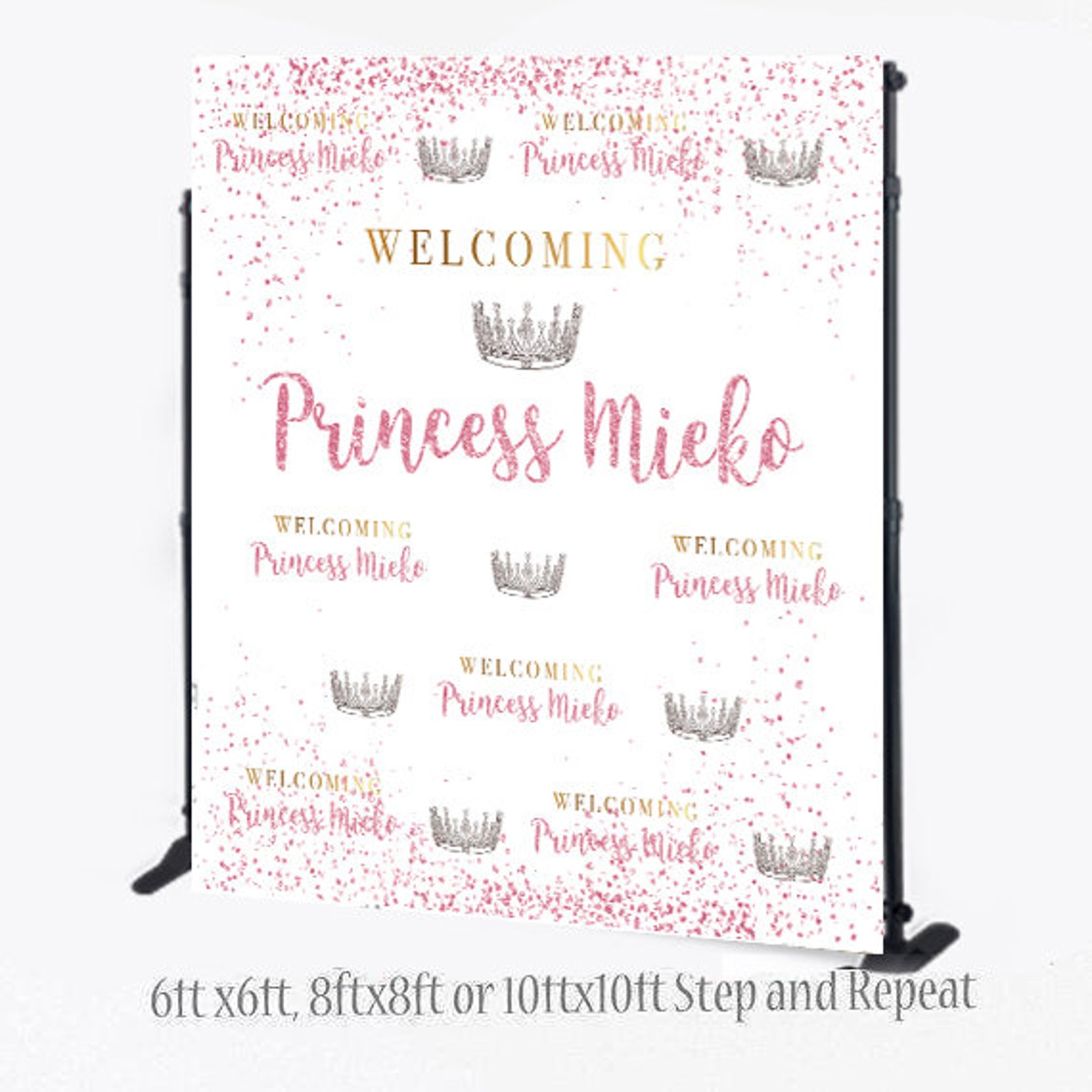 Custom 8X8 Photo Booth Backdrop Princess Step and Repeat - Etsy