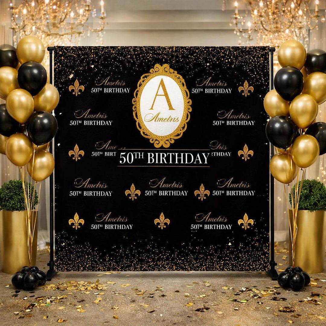 Who Dat Photo Birthday Backdrop Fleur De Lis Backdrop New Orleans ...
