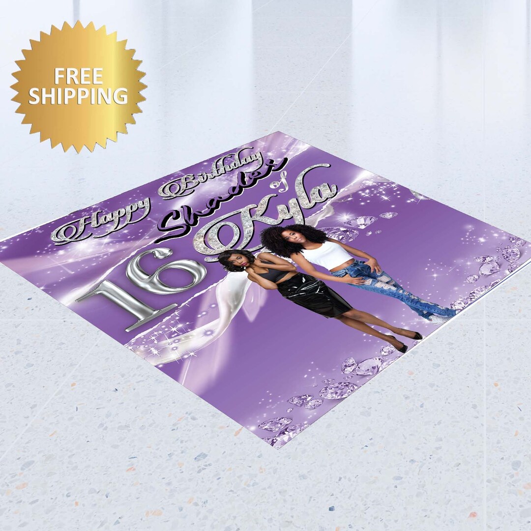 Sweet 16 Decal,floor Decal Sticker,removable Vinyl Sticker, Birthday ...