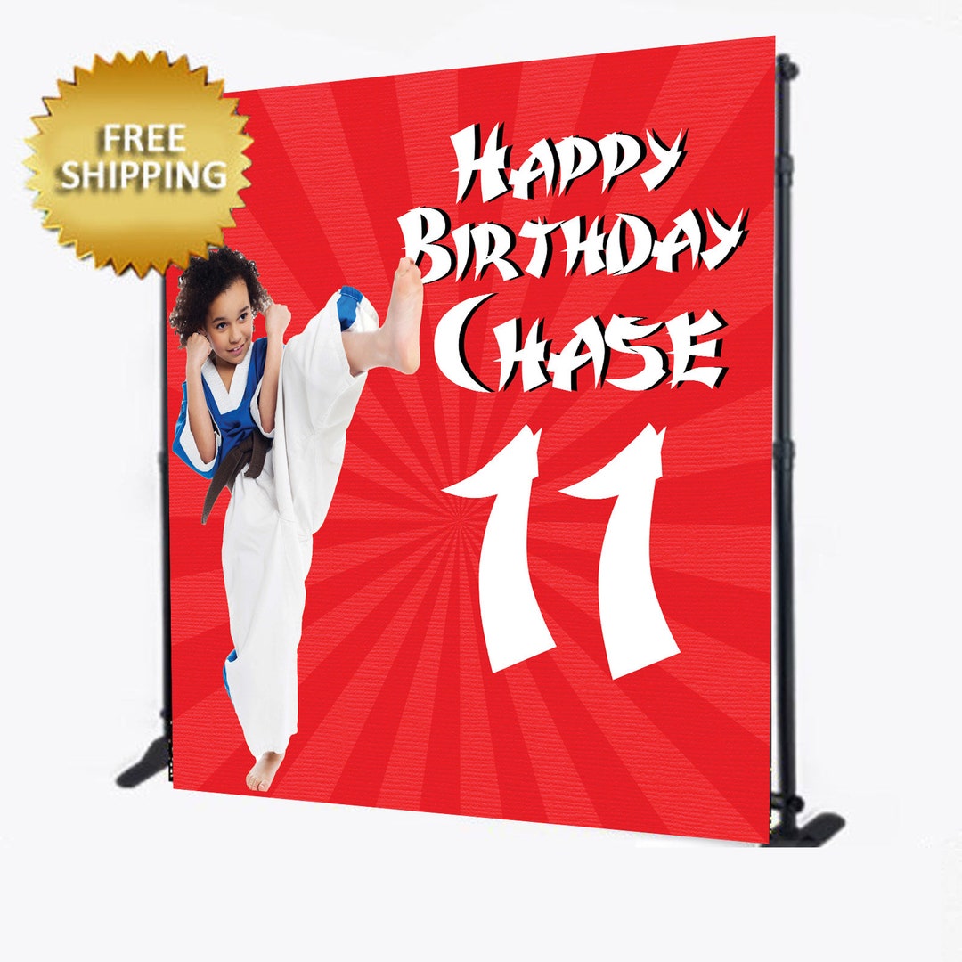 Karate Backdrop, Karate Step and Repeat, Karate Birthday Backdrop ...