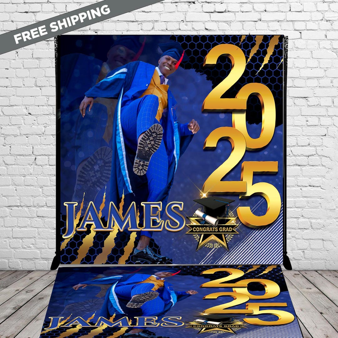 2025 Graduation Backdrop and Decal, Trunk Party Backdrop, Graduation ...