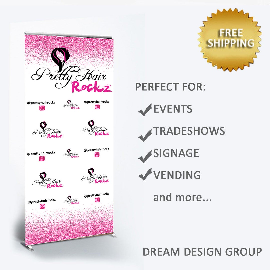 Pop up Shop Banner,trade Show Banner, Logo Backdrop, Retractable Banner ...