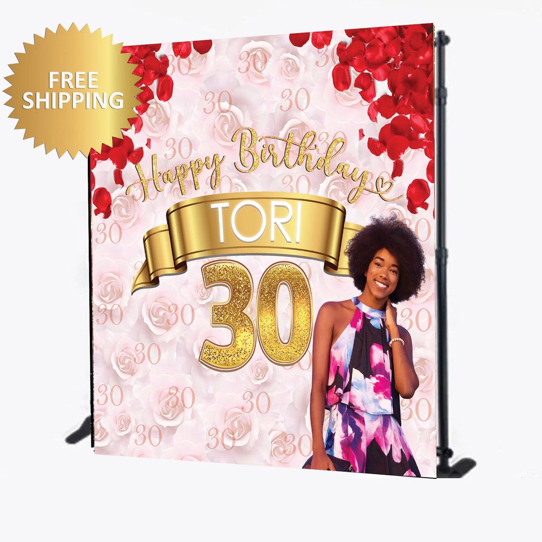 Photo Backdrop, 30th Backdrop, 30th Step and Repeat,birthday Backdrop ...
