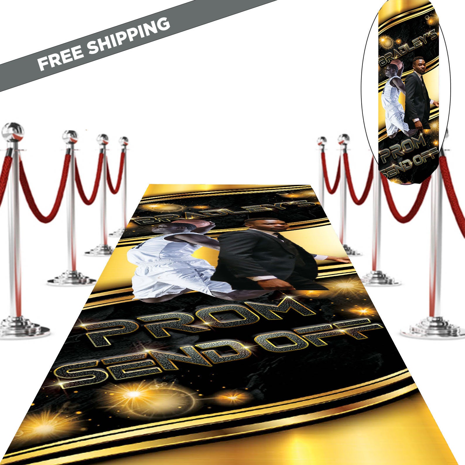 Red Carpet Custom Red Carpet Aisle Runner 3x20 Floor Decal Prom ...
