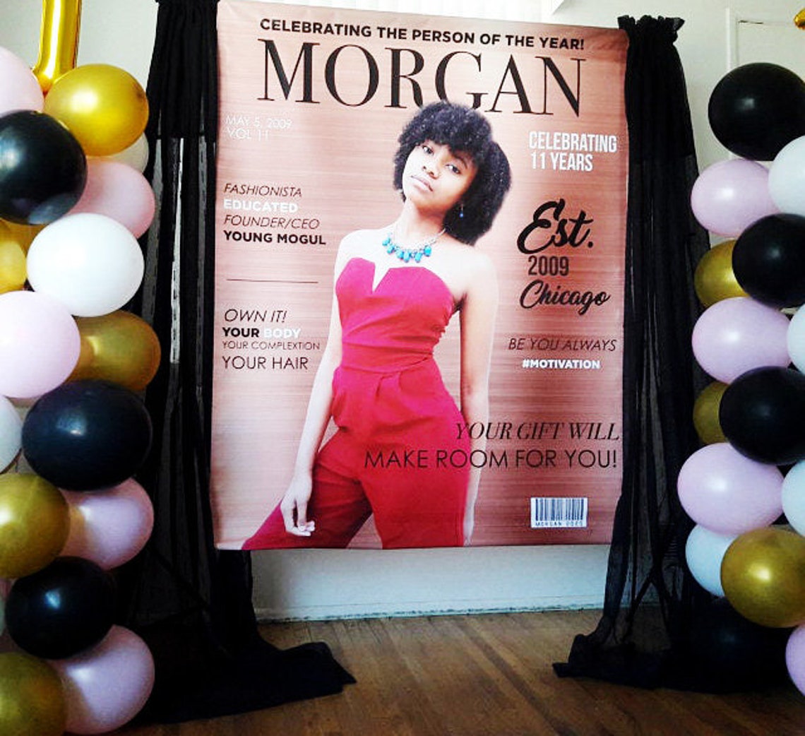 Magazine Cover Backdrop Rustic Backdrop Magazine Step and - Etsy