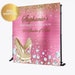 Pink and Gold Backdrop Pink Step and Repeat Backdrop Diamonds Step and ...