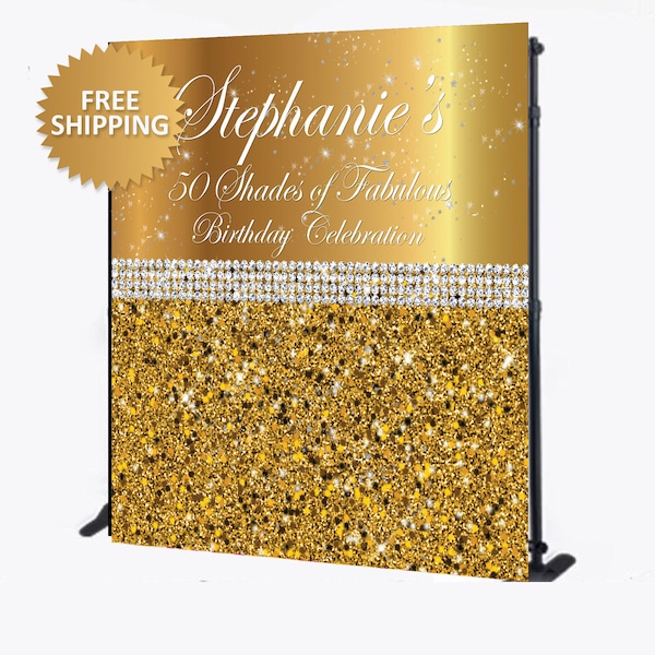 50th Birthday Backdrop - Etsy