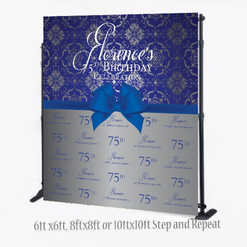 Classy Backdrop, Custom 8x8 FEET Photo Booth Step and Repeat, 50th ...