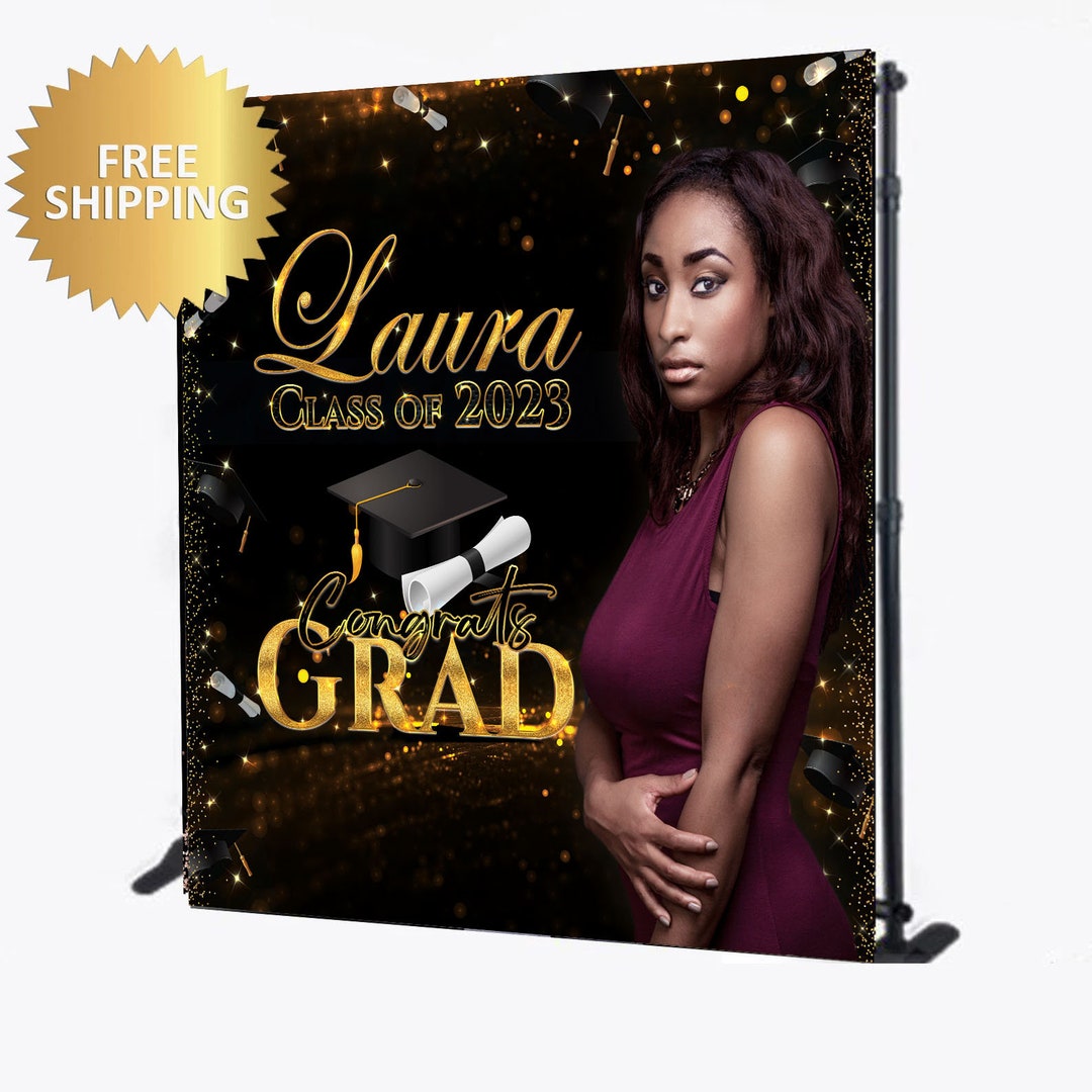 Class of 2023 Backdrop, Photo Graduation Backdrop, Class 2023 Step and ...