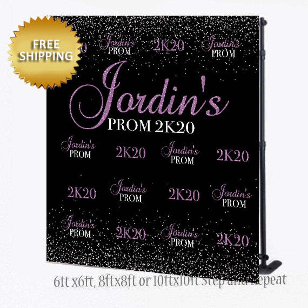 Prom Step and Repeat Backdrop, 2K20 Prom Step and Repeat, Purple Prom ...