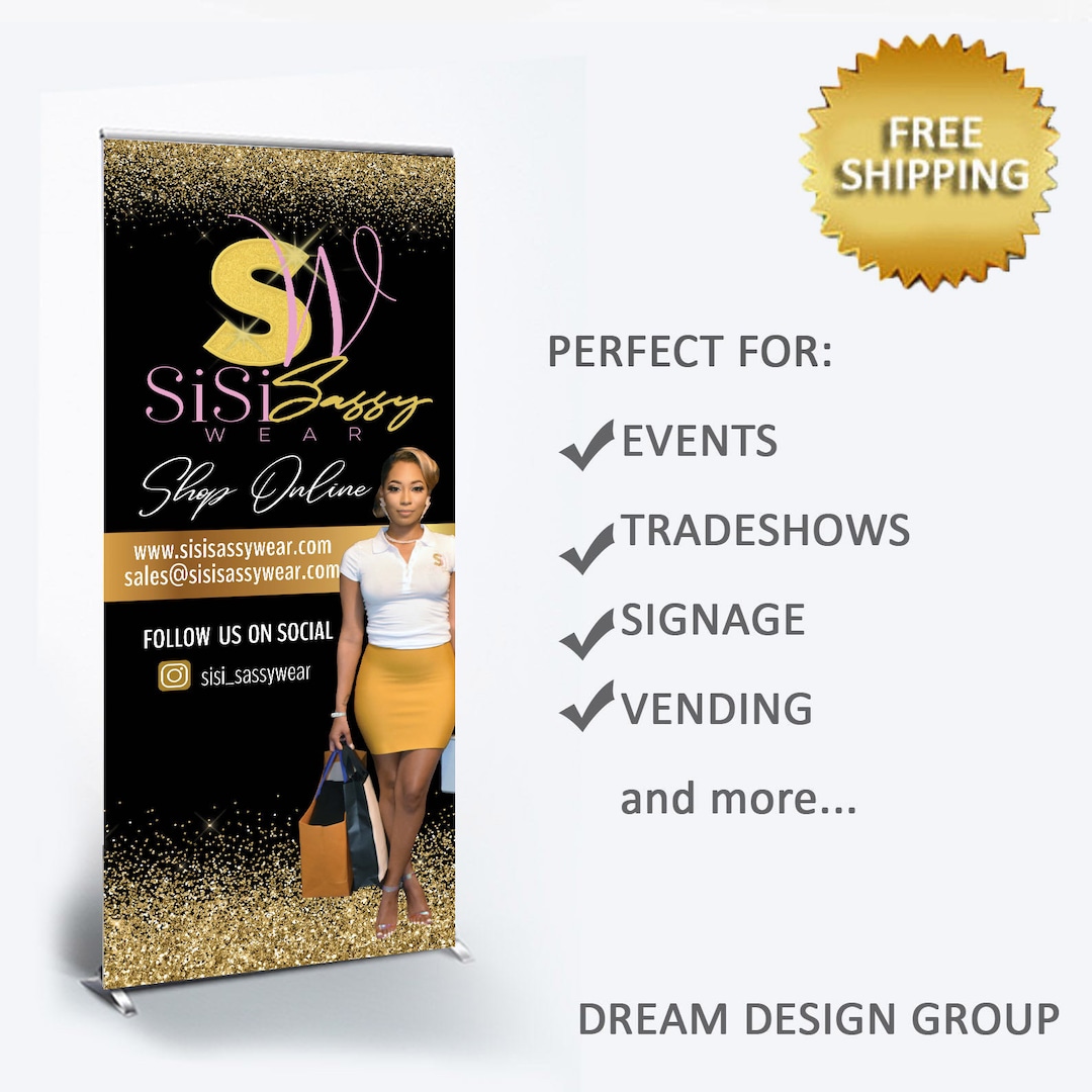 Pop up Shop Banner,trade Show Banner, Photo Retractable Banner ...
